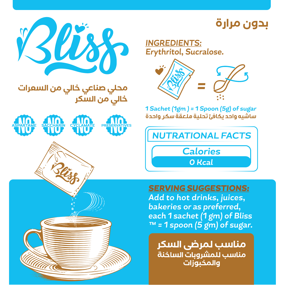 Bliss - Zero Calorie Sweetener - 30 Sachets – Organic Nation