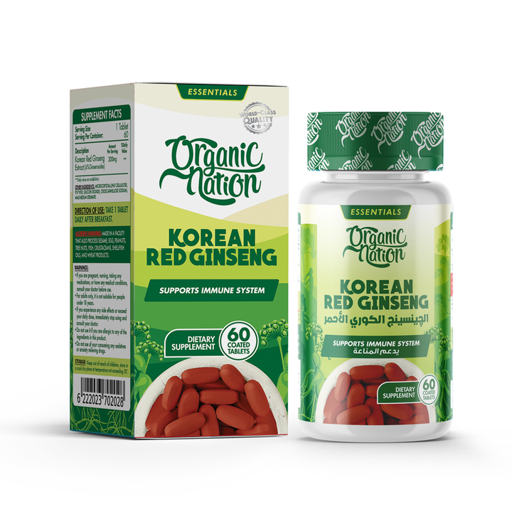 Red Korean Ginseng-60Serv.-60Tablets – Organic Nation