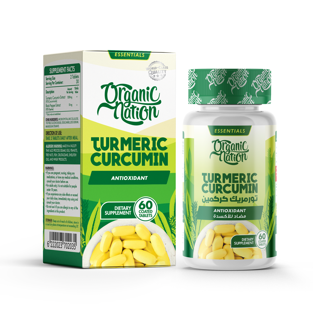 Turmeric Curcumin+ 1200-30Serv.-60Tablets – Organic Nation