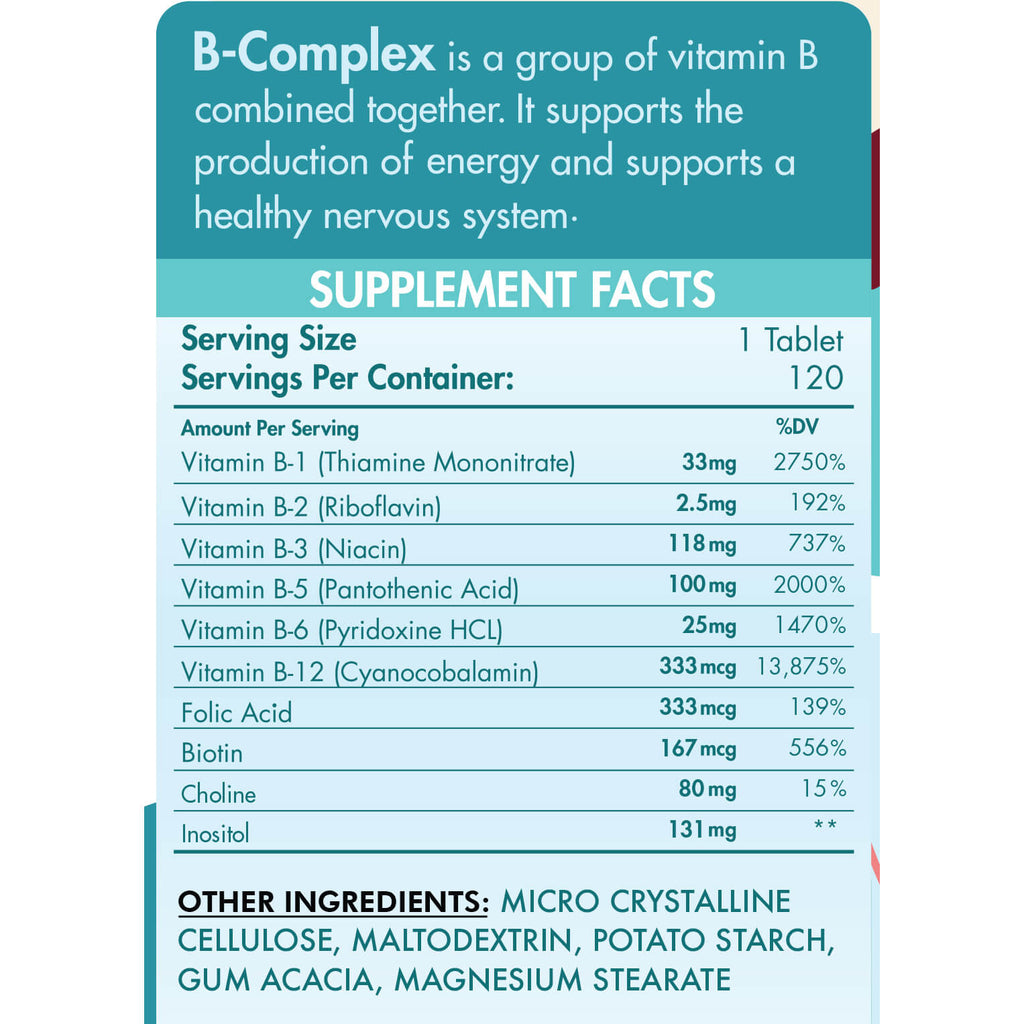 B-Complex -120Serv.-120Tabs – Organic Nation